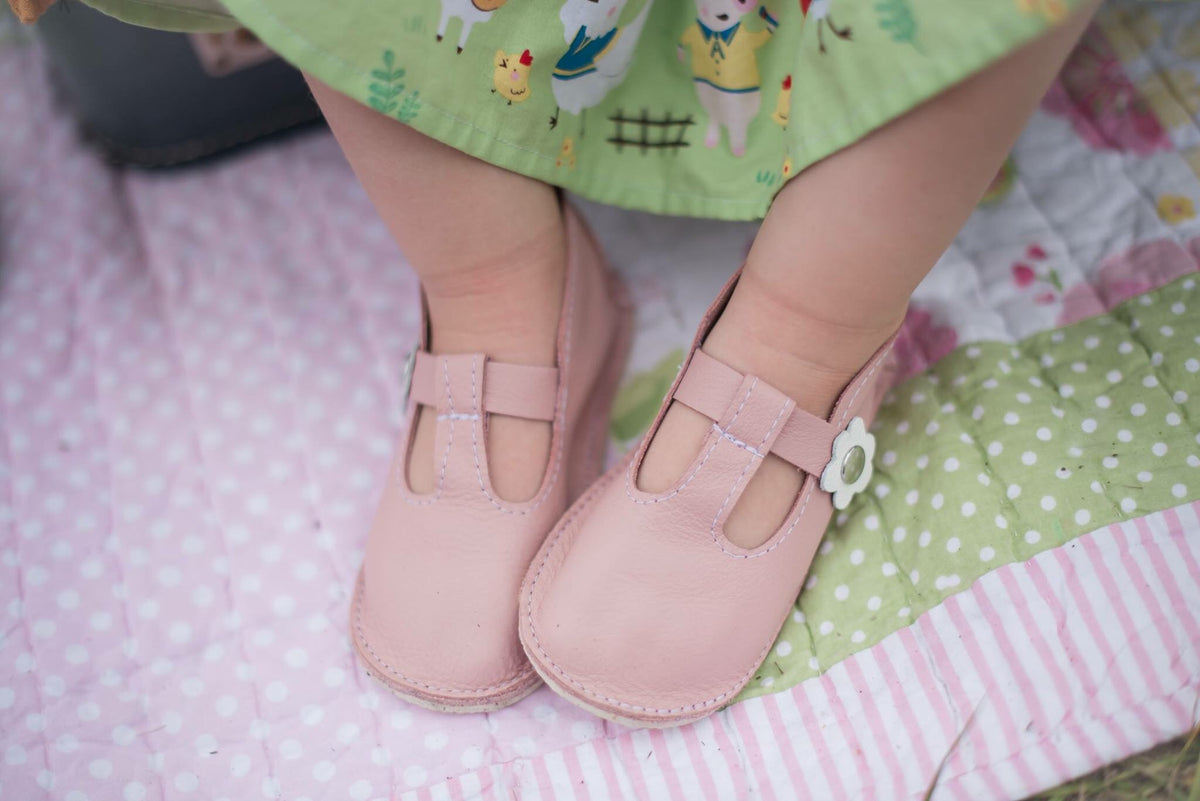 Kids T-strap Shoes with Rubber Soles (Available in Multiple Colors ...